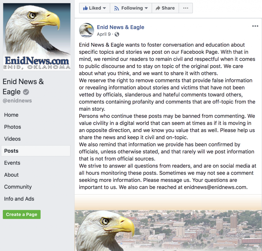 Explaining Comment Policies - Trusting News