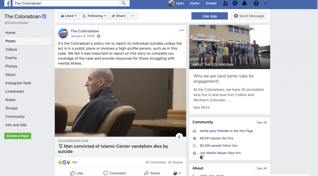 Explaining Coverage Decisions Using Facebook - Trusting News
