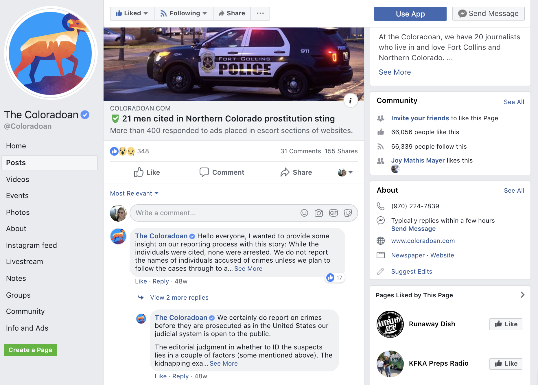 Explaining Coverage Decisions on Facebook: Crime - Trusting News