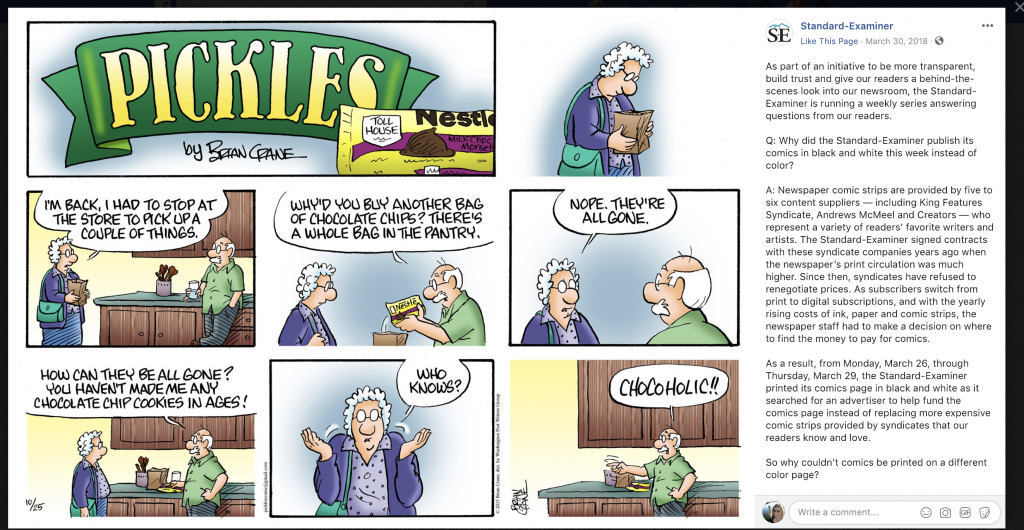 Explaining News Coverage: Comics - Trusting News