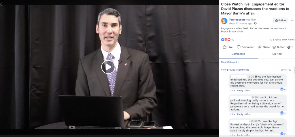 Explaining Opinion Coverage Using Facebook Live - Trusting News