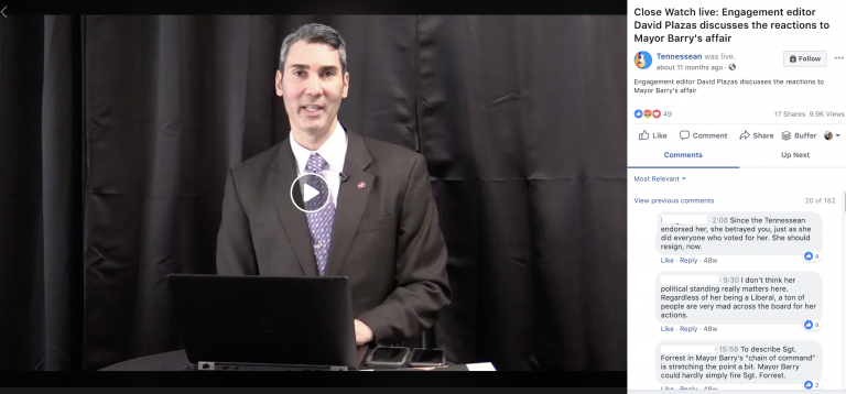 Explaining Opinion Coverage Using Facebook Live - Trusting News