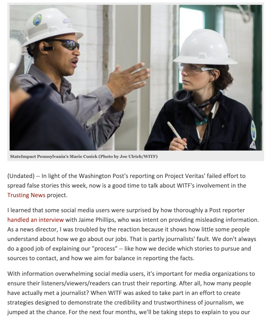 Sharing Your Approach to Trust - Trusting News