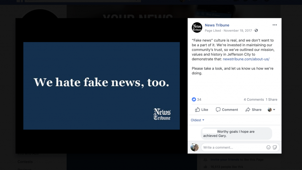 Speaking Out Against "Fake News" - Trusting News