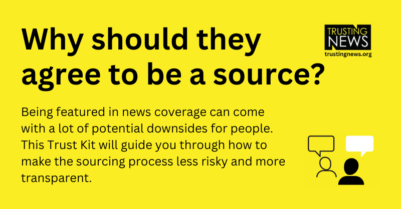 Earn trust with sources - Trusting News