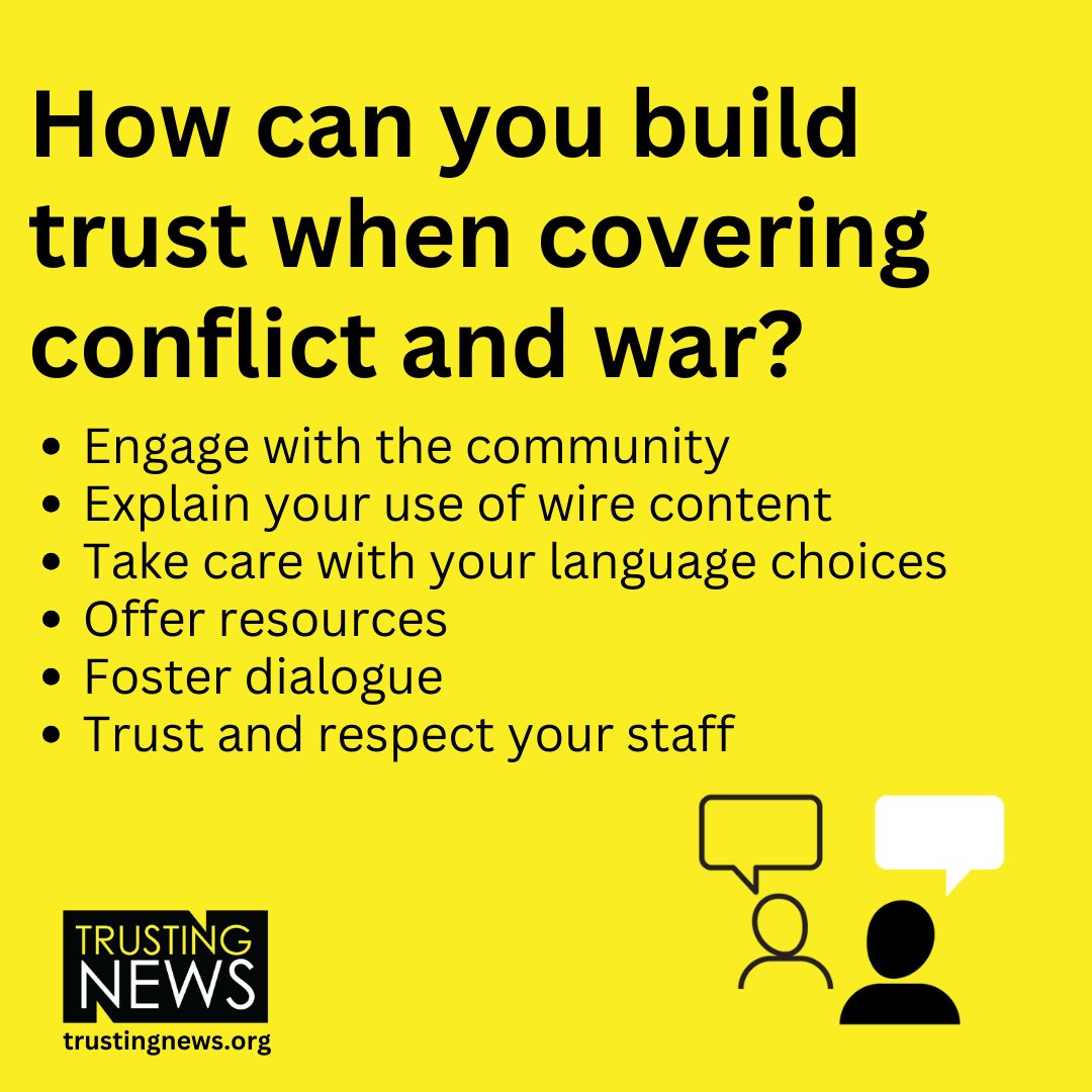 Trust Tips 245: How to build trust in your coverage of conflict and war ...