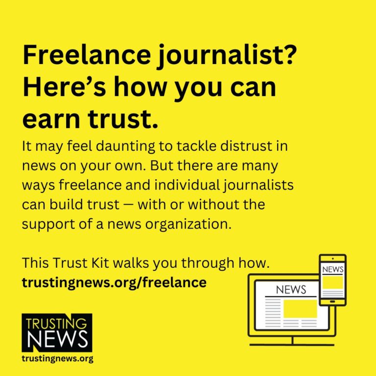 Freelance Trust Kit - Trusting News